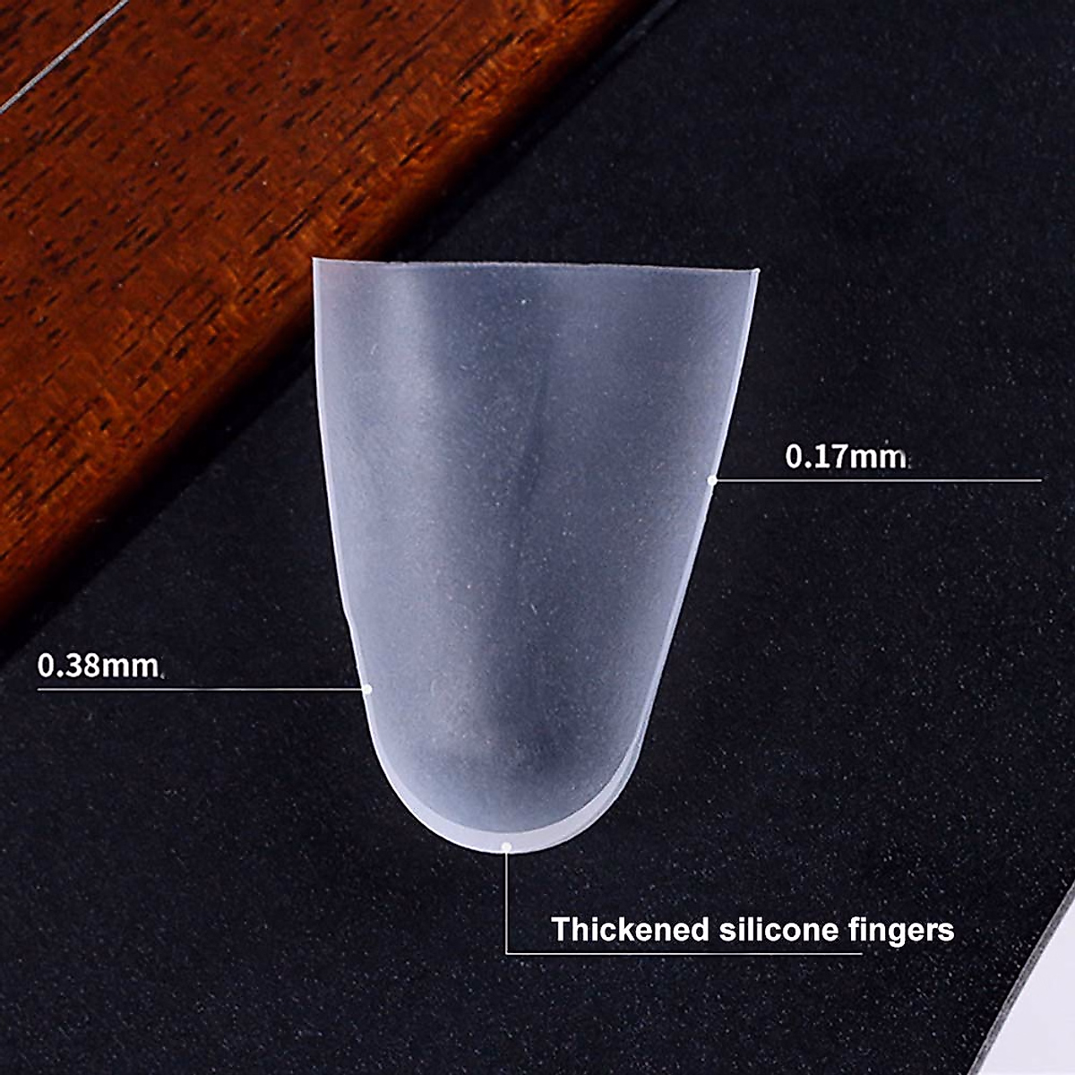 4 Pcs Silicon Fingertip Protector for Guitar, Banjo, Ukulele, Bass and Other String Instruments (M Size)