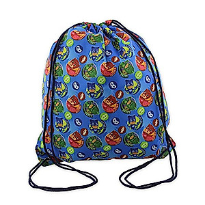 PJ Masks Boys Girls 5 piece 16 Inch Backpack Lunch Bag and Snack Bag School Set (One Size, Blue/Multi)
