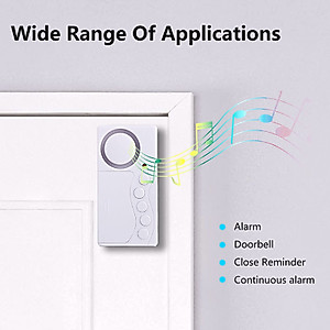 JOJOCY Freezer Door Alarm When Left Open,Fridge Door Alarm with Delay Upgrade 3/15/30/60 Seconds Security, Adjustable Delay Wireless Fridge Alarm Door Open Chime Refrigerator Wireless Alert (2)