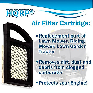 HQRP Filter Cartridge with Pre-Filter compatible with Bolens 13WC762F065, Yard Man 13AC76LF055, Yard Machines 13AC762F000, MTD CC760ES 13AC76LF058 Lawn Tractor