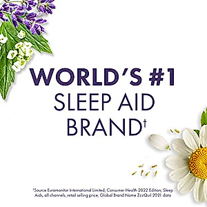 ZzzQuil PURE Zzzs Melatonin Sleep Aid Gummies, Helps You Fall Asleep Naturally, Wildberry Vanilla Flavor, Chamomile Lavender & Valerian Root, 1mg per gummy, 72 Count