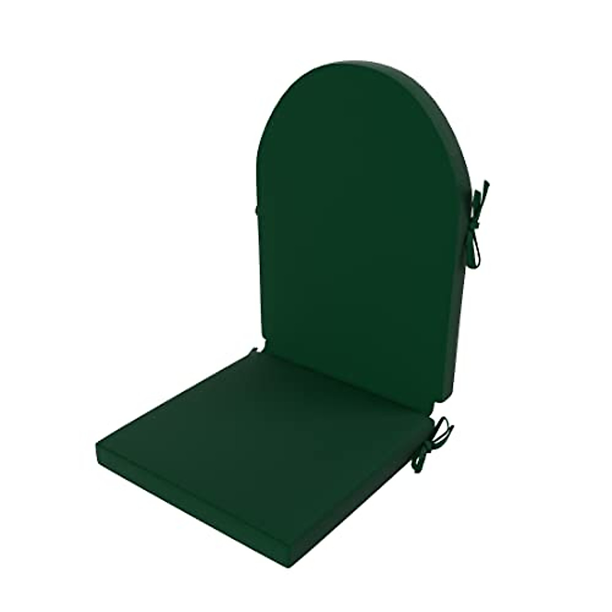 WO Comfortable Seat and Back Cushions for Backyard Garden Adirondack Chairs or Outdoor Patio Seat or Indoor Lounge, UV and Fade Resistant, Water Resistant, (Dark Green)
