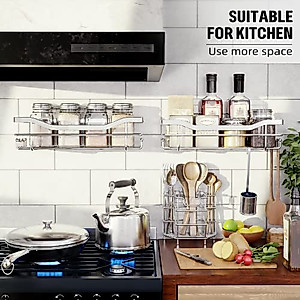 QQJOYCCI 4 Pack Shower Caddies Bathroom Shelf,No Drilling Adhesive Bathroom Storage Organizer,304 Stainless Steel Rustproof Shower Rack for Bathroom Organizer/Shower Organizer/Kitchen