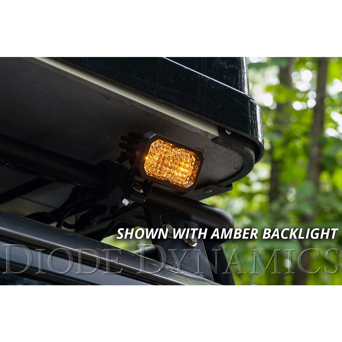 Diode Dynamics Stage Series 2in SAE/DOT White Pro Standard LED Pod (pair), Spot w/Amber Backlight