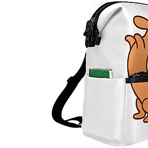 ALAZA Dachshund Love Heart Casual Backpack Lightweight Travel Daypack Bag