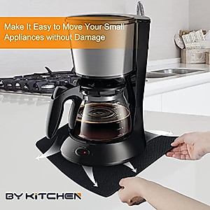 BYKITCHEN Heat Resistant Mat , 3 Different Size, Small Kitchen Appliances Slider Mat for Air Fryer, Coffee Maker, Stand Mixer and More, with Appliance Sliders Function