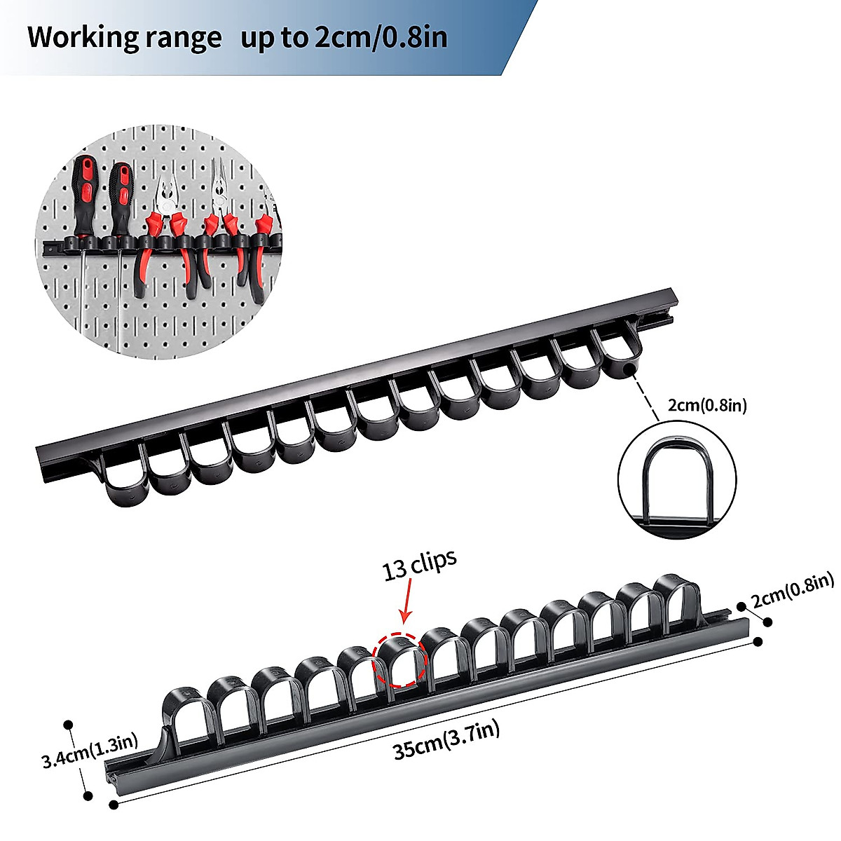 3-H Screwdriver Organizer,Tool Holder,Tool Organizer Wall Mount for Wrench Plier Screwdriver Organization