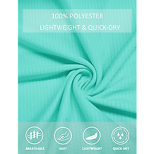 Cakulo Mens Running Tank Top Swim Shirts Workout Dri Fit Muscle Gym Summer Beach Athletic Sleeveless Tops Neon Turquoise L