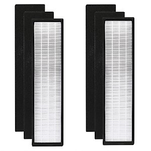 Yweller FLT5000 FLT5111 Replacement Filter C Compatible with GermGuardian AC5000, AC5000E, AC5250PT, AC5350B, AC5350BCA, AC5350W, AC5300B,CDAP5500bca,CDAP5500wsp,Black+Decker BXAP040,BXAP250 (2+4)