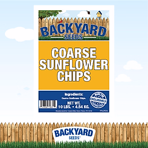 Backyard Seeds Coarse Sunflower Hearts Bird Seed 10 Pounds