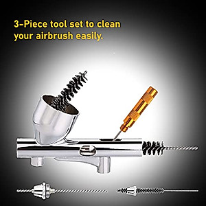 Iwata Medea Professional Maintenance Tools + 3 Piece Airbrush Spray Cleaning Repair Tool, Black, CL500