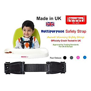 STRAP STOP Anti Escape Car Seat Strap — UK Made, Crash Tested, ECE R44-04 & R129 Passed Buckle up Houdini Straps for Car Seat — Multi-use & Impossible to Unlock (1 x Car Seat Safety Clip) - 4 Colors