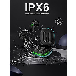 ZBC Wireless Earbuds Bluetooth Headphones Environmental Noise Cancellation Ear Buds 4-Mic Clear Calls 30H Playtime Deep Bass IPX6 Waterproof Sports Earphones & in-Ear Headsets for iPhone Android