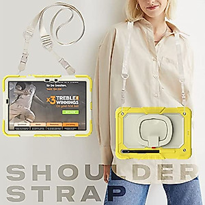 Tablet PC Case Kids Colour Heavy Duty Shockproof TPU Case Compatible with Samsung Galaxy Tab S7 11 inch T870/T875 (2020)/Tab S8 X700/X706（2022）Case,360 Degree Rotating Handle Stand Bracket W Screen Pr