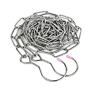 Zerodeko 3pcs Metal Clothing Rack Stainless Steel Chain Portable Drying Rack Clothes Storage Chains Display Hanging Chain Adjustable Clotheslines Clothes Drying Chain Clothes Drying Rack