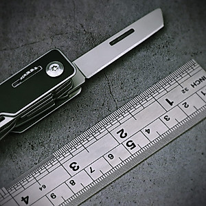 munkees 10-in-1 multi-purpose pocket tool with safety lock knives, rope cutter, bottle opener, screwdriver