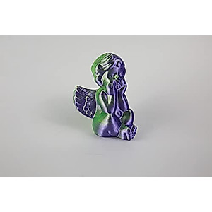 ZLR 3D Printer Filament, PLA Silk Dual Color 1.75mm, 3D Printing Materials 1kg Dimensional Accuracy +/- 0.02mm for 3D Pen and Ender 3, Color Violet and Yellow