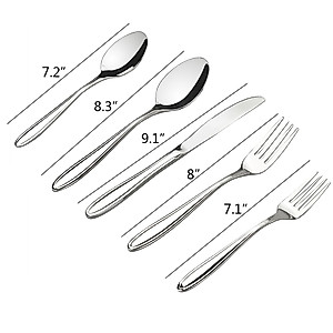Jekiyo 18/10 Stainless Steel Flatware Sets, Heavy Duty Silverware 30-Piece
