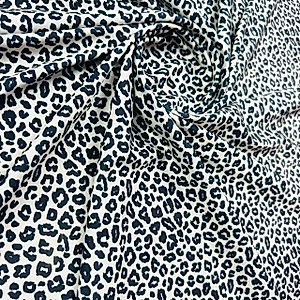 Generic Animal Print Black and White Leopard Nylon Spandex Fabric 4 Way Stretch by The Yard for swimwear dancewear sportwear dress