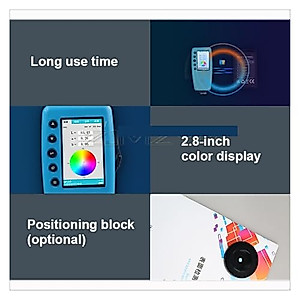 Colorimeter, 4/8mm Portable Colorimeter Color Analyzer Digital Precise LAB Color Tester Color Difference Meter TFT Color Display WR10 Series(4mm WR-10QC)