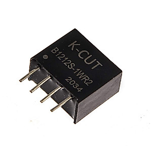 Bridgold 2pcs B1212S-1WR2 B1212S DC/DC Converter Input 12V Output 12V Isolation Power Supply Module Step Down High Efficiency Module Receivers，1W