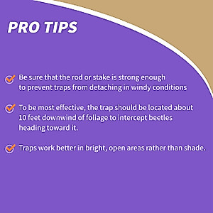 Bonide Beetle Bagger Japanese Beetle Trap Kit for Indoors and Outdoors, 2 Disposable Collection Bags Included