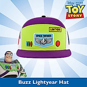 Concept One Disney Pixar Toy Story 4 Baseball Cap, Buzz Lightyear Adult Snapback Hat with Flat Brim, Multicolor, One Size