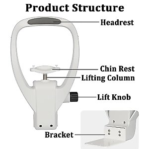 CFDZCP Optometry Lifting Chin Bracket H Type Vision Training Forehead Bracket，Lifting Chin Rest with Adjustment Knob，Vision Glasses Equipment for Auto Refractometer and Other Devices