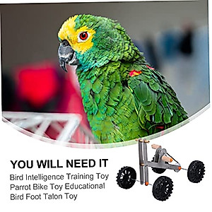 BCOATH Parrot Bicycle Toys for Boys Educational Toys for Bird Toys for Cockatiels Birds Playground for Table Finger Bikes for Parrot Desk Toy Parrot Bike Prop Steel 201 Pet