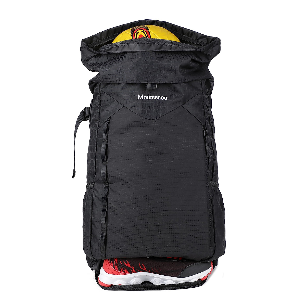 Mouteenoo Gym Backpack with Shoes Compartment, Sports Backpack (Black)
