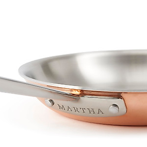 Martha Stewart Martha 8" Stainless Steel Saute Fry Pan - Copper Exterior/Satin Interior