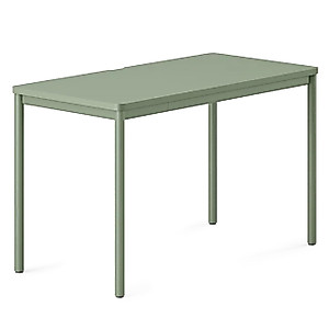 Branch Daily Desk - Functional at Home Office Desk with Effortless Assembly, Timeless Design, Rounded Corners, and Built-in Cable Notch - 48” W x 28.5” H x 24” D - Sage Work Table
