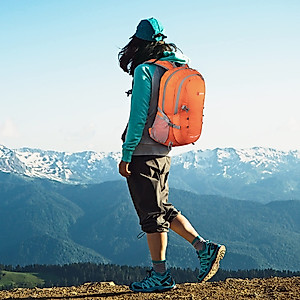 ZOMAKE Packable Hiking Backpack Water Resistant,40L Lightweight Daypack Foldable Backpack for Travel (Orange)