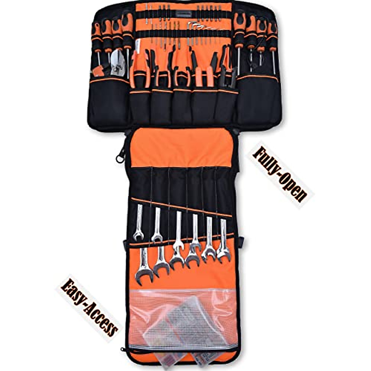 Full-Open Tool bag backpack, bookbag for men, electricians, construction