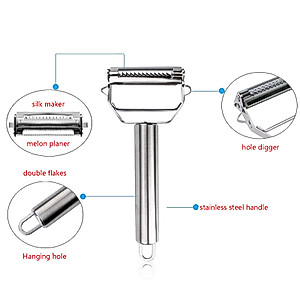For Creative 2 In 1 Vegetable & Fruit Peeler Stainless Steel Potato Grater Melon Planer Kitchen Peeling Tool Ultra For S Fruit Peeler Tool For Kitchen