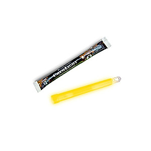 Cyalume Military Grade Yellow Glow Sticks - Premium Bright 6” ChemLight Emergency Glow Sticks with 8 Hour Duration (Bulk Pack of 10 Chem Lights)