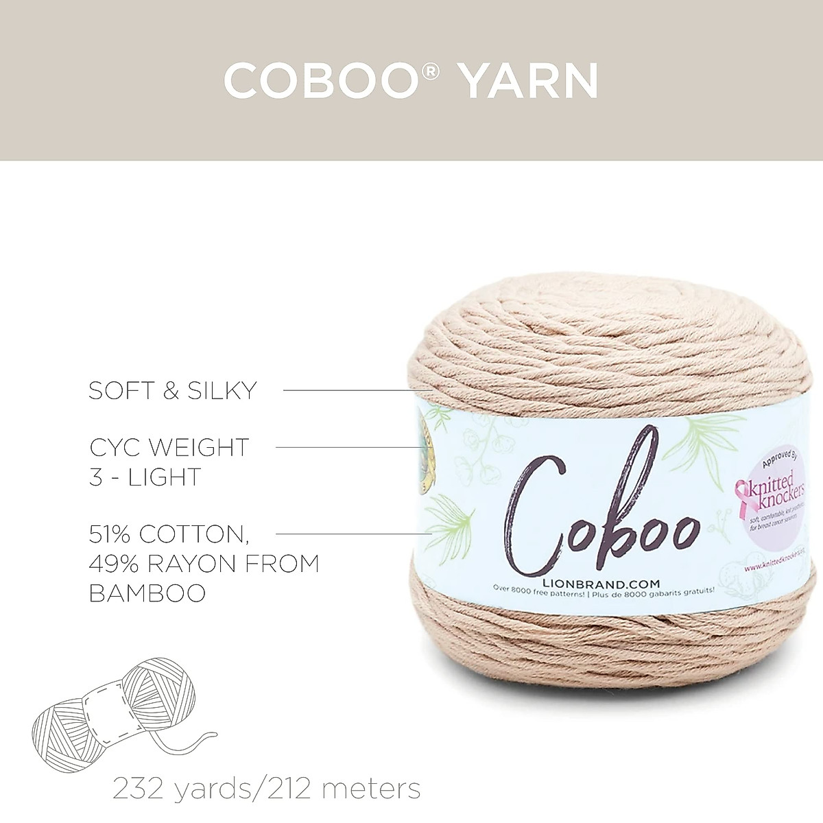 Lion Brand Yarn (1 Skein) Coboo Yarn, Terracotta, 696 Foot (Pack of 1)