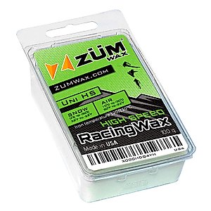 ZUMWax HIGH SPEED RACING GLIDE WAX Ski/Snowboard/NORDIC/Cross-Country - All Temperature Universal - 100 gram. Super-FAST!!! Environmentally Friendly & NON-TOXIC! FULLY TSCA COMPLIANT!!!