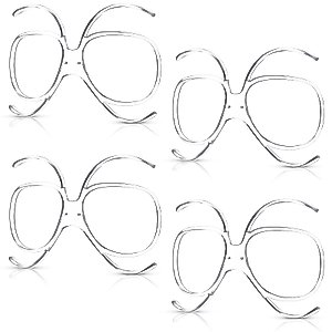 4 Pieces Prescription Ski Goggles RX Insert Optical Adaptor Ski and Snowboard Goggle Insert Adaptor Optical Insert for Glasses Wearers Universal Size Inner Frame for Snowboard Motorcycle Goggle