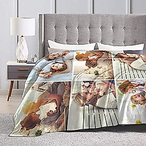 XUEBUXI Custom Blanket with Picture Custom Collage Blanket Make a Customized Throw Blanket for Kids/Adults/Family, Souvenir, Gift