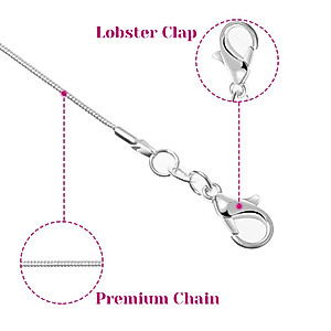 Paxcoo 30 Pack Bulk Necklace Chain Silver Plated Necklace Snake Chains for Jewelry Making, 1.2 mm (24 Inches)