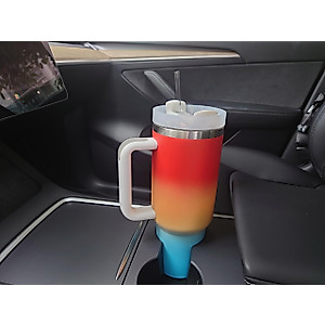 TLINNA 40oz Stainless Steel Vacuum Insulated Tumbler with Lid and Straw for Water, Iced Tea or Coffee, Smoothie and More (Gradient Rainbow)