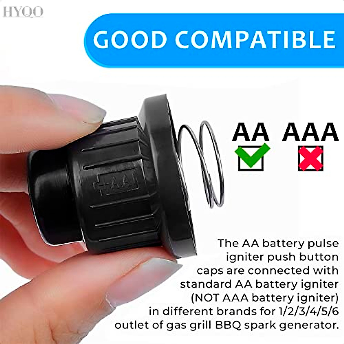Igniter for Gas Oven Replacement Switch - AA Battery Switch Push Button Switch for Propane Gas Fire Pit Igniter - Switch Button Caps for Barbecue Grill - Sparker Igniter Electronic Ignition Button