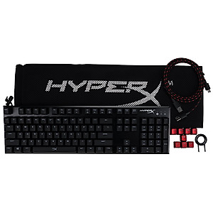 HyperX Alloy FPS - Mechanical Gaming Keyboard & Accessories - Compact Form Factor - Linear & Quiet - Cherry MX Red - Red LED Backlit (HX-KB1RD1-NA/A1) (Renewed)