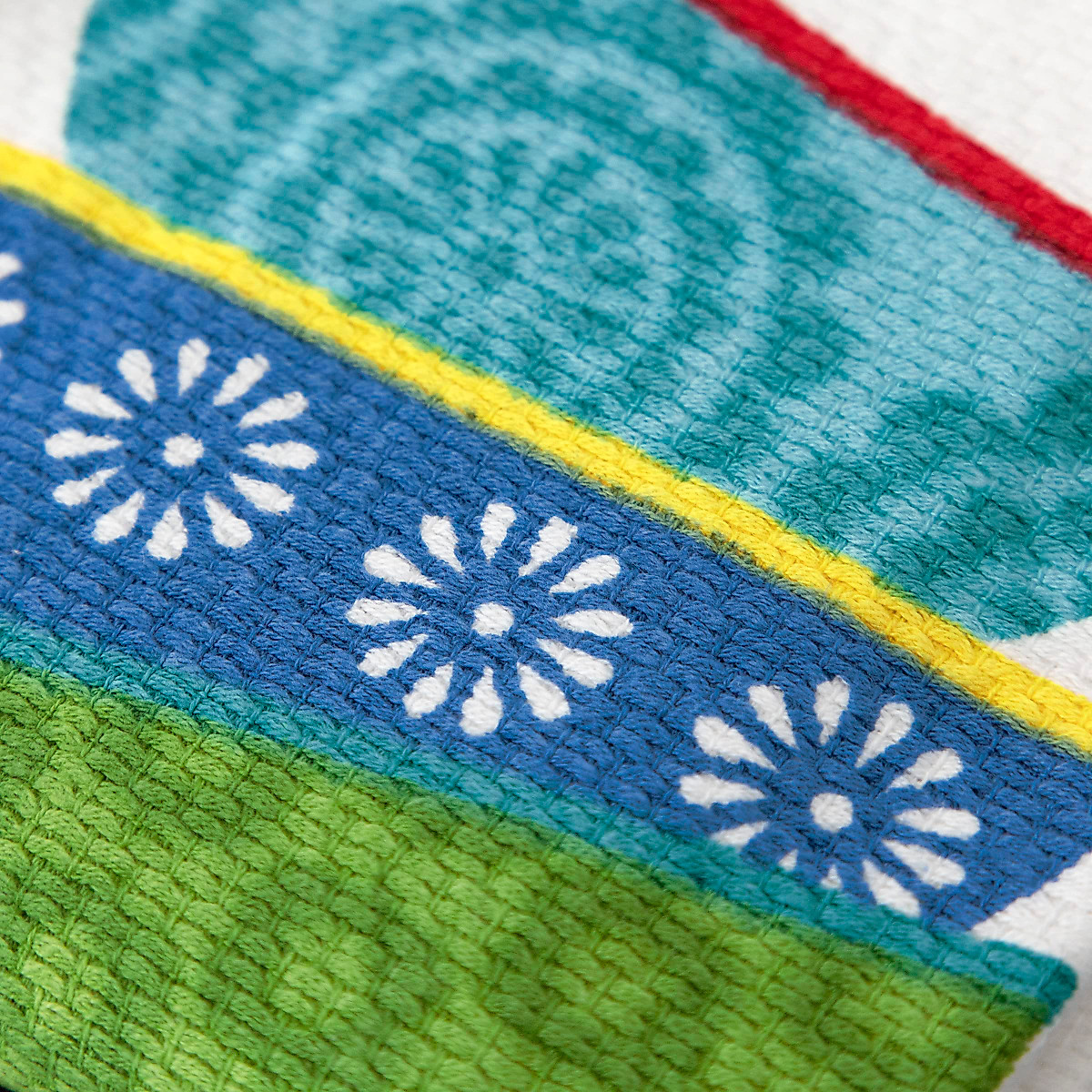 T-fal Textiles Double Sided Print Woven Cotton Kitchen Dish Towel Set, 2-pack, 16" x 26", Dish Stack Print