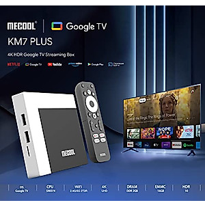 Android 11.0 TV Box MECOOL KM7 Plus Amlogic S905Y4 AV1 Ultra 4K HDR 2GB RAM 16GB ROM Support 2.4G/5.0G WiFi BT 5.0