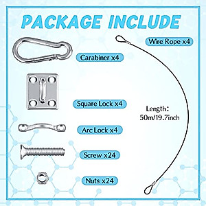 4 Pack Trash Can Lid Lock Trash Can Locks for Animals Stop from Rummaging Metal Universal Trash Can Lock for Outdoor Garbage Can Bear Proof Security Universal Lid Lock Nylon Coated Steel Wire Rope