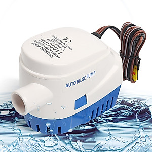 Amarine Made Bilge Pump for Boat Automatic Submersible 12V 1100GPH Bilge Water Pump with Float Switch