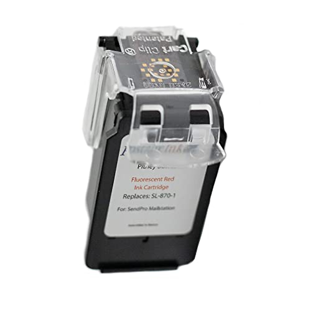 PostageInk.com PB SL-870-1 Red Fluorescent Compatible Ink Cartridge for SendPro Mailstation (CSD1) Meters