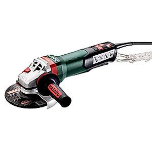 Metabo 6-Inch Angle Grinder, 10,000 RPM, 12 Amp, Non-locking Paddle Switch, Brake, Low Vibration Handle, Drop Secure, Made in Germany, WPB 13-150 Quick DS, 603645420, Green